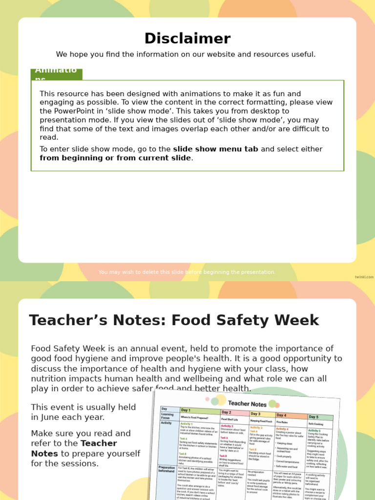 Food Safety Week PowerPoint | PDF | Foods | Shelf Life