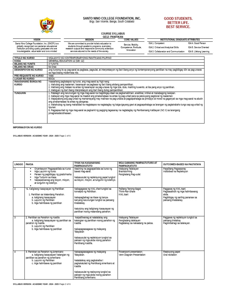 Ge12 Panitikan-Syllabus-Melecio | PDF