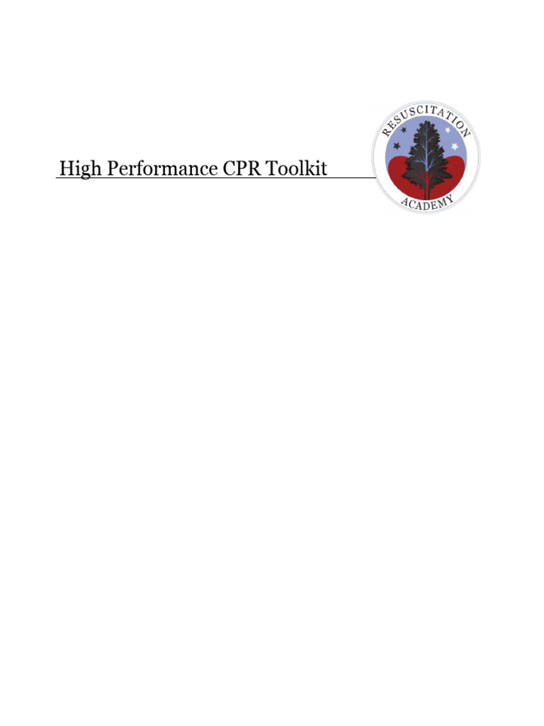 High Performance CPR | PDF | Cardiopulmonary Resuscitation | Emergency ...
