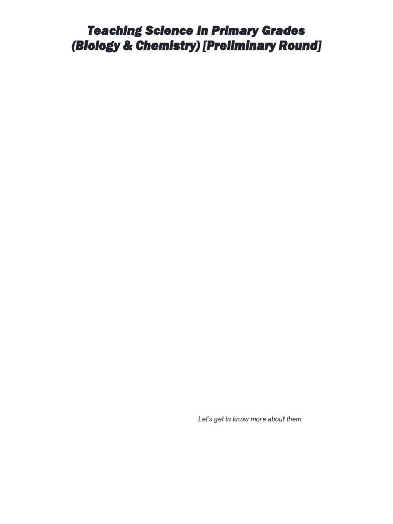 Teaching Science For Primary Grades Prelim Full | PDF | Science ...