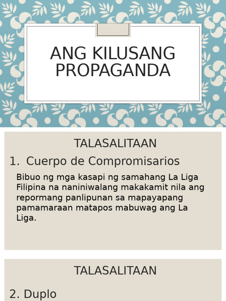 Ang Kilusang Propaganda | PDF