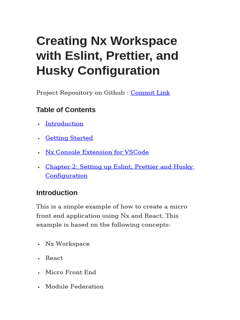 01-Creating NX Workspace With Eslint | PDF | Computer Programming ...