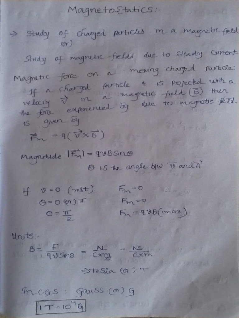 Magnetostatics ? | PDF