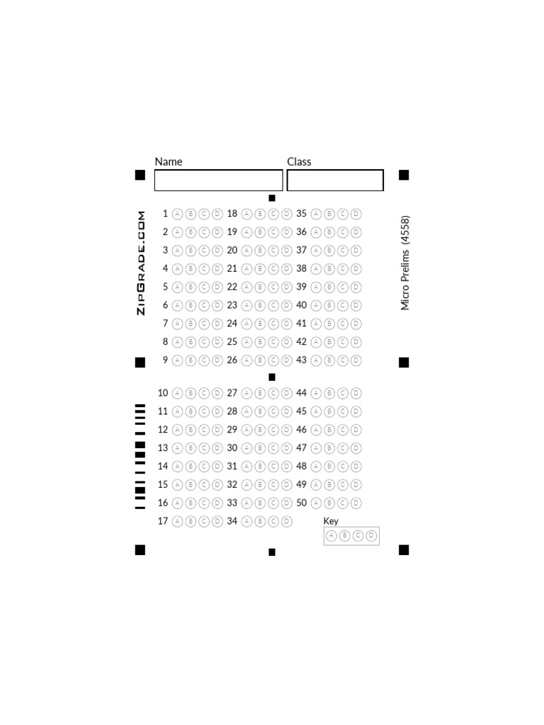 Answer Sheet Prelims Micro | PDF