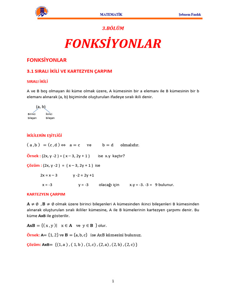 3 Fonksiyonlar | PDF