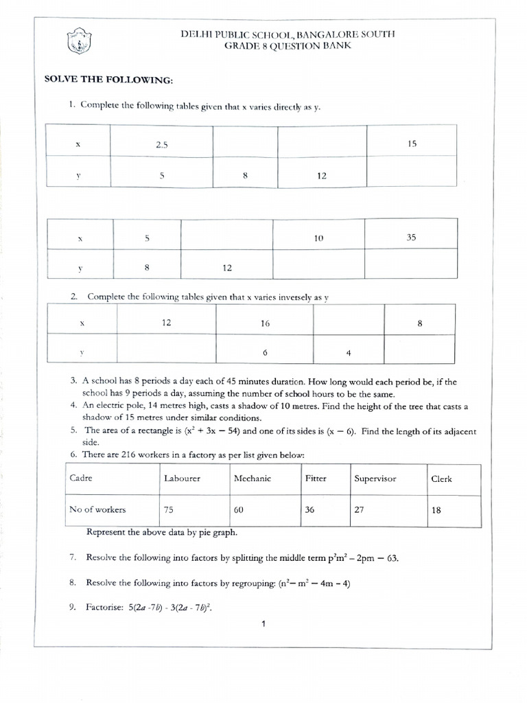 G8 MATH QUESTION BANK (5) | PDF | Area