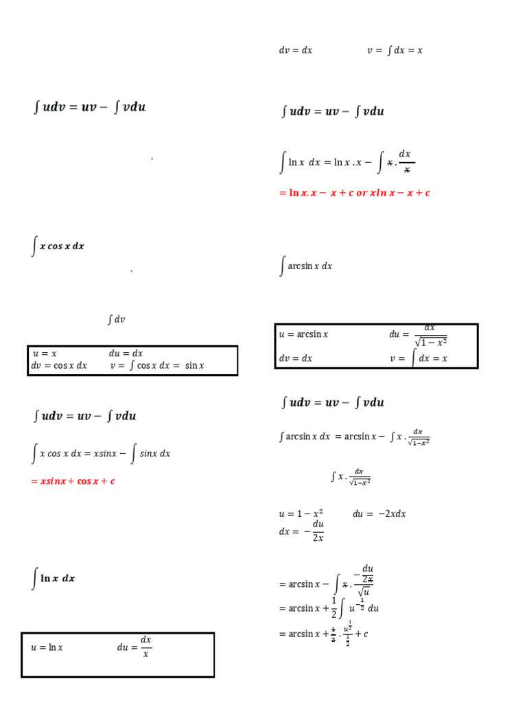 Integration by Parts Explained | PDF | Mathematical Relations ...