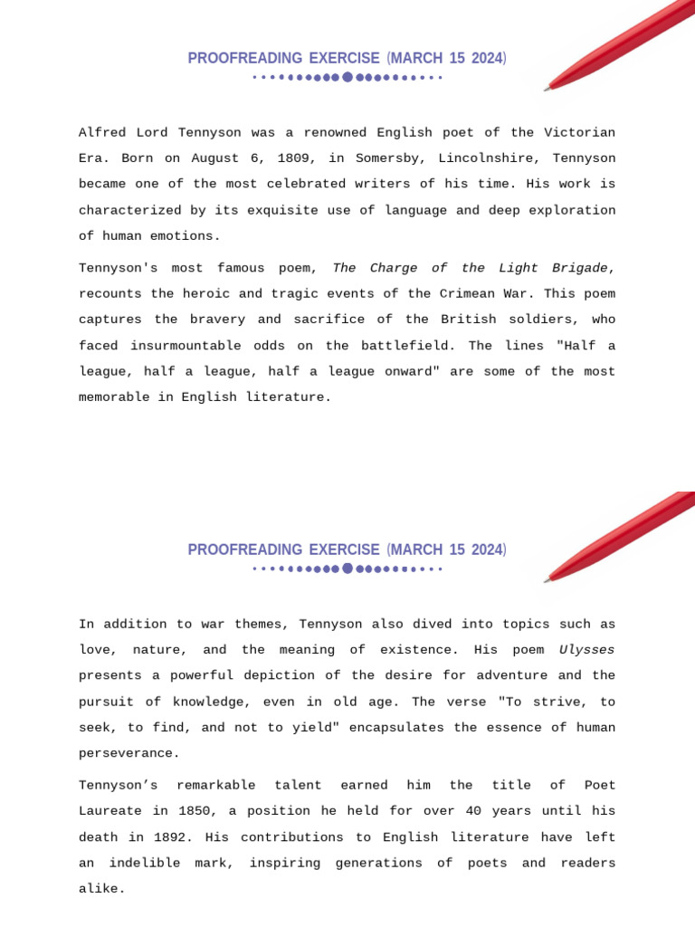 Proofreading Exercise1 | PDF