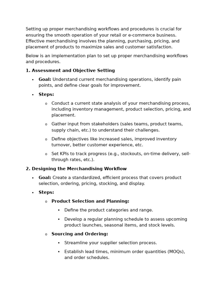 Setting Up Proper Merchandising Workflows and Procedures Is Crucial For ...