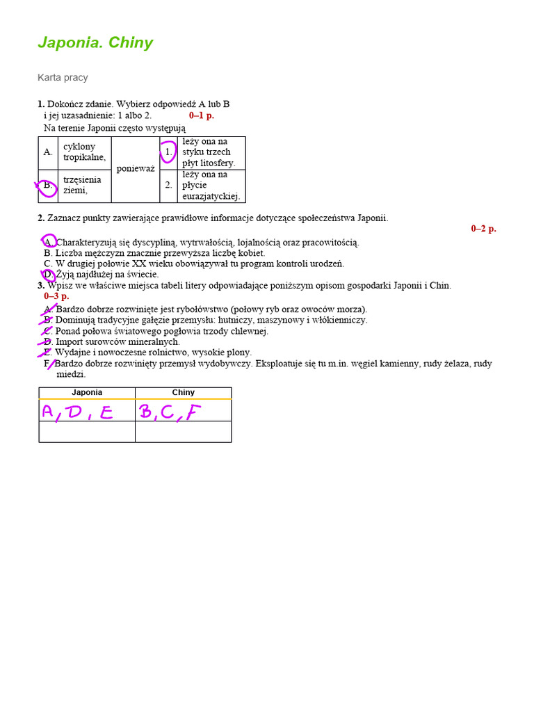 Edited - karta pracy-japonia-chiny- | PDF