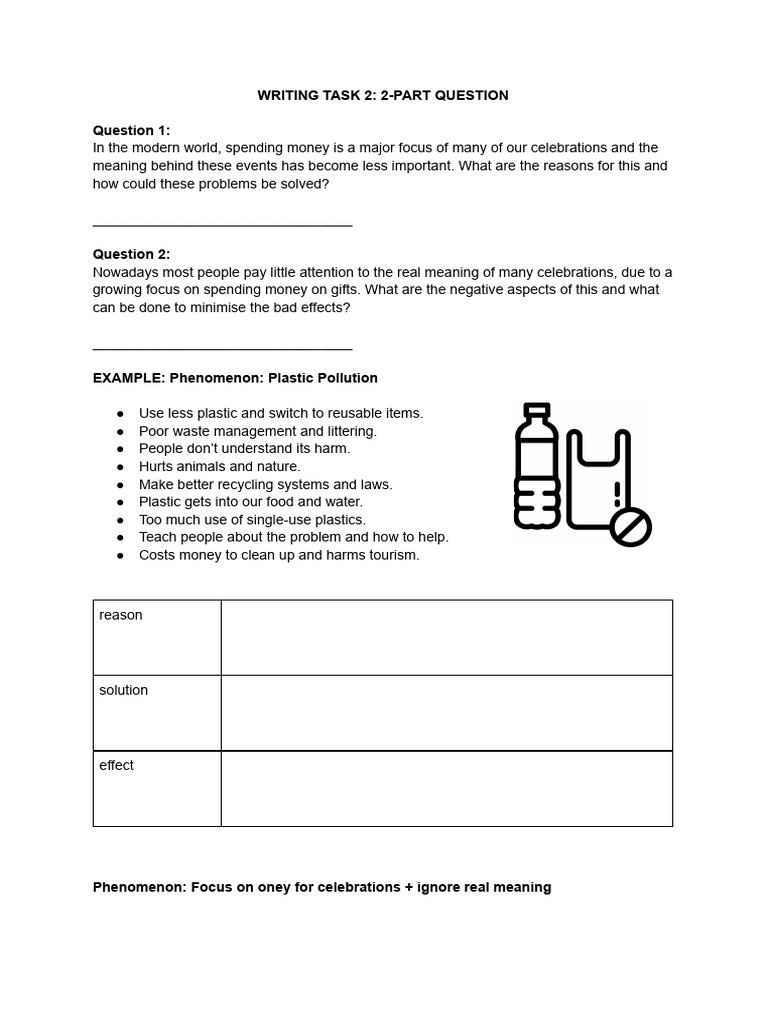 Writing Task 2 - 2-Part Question | PDF