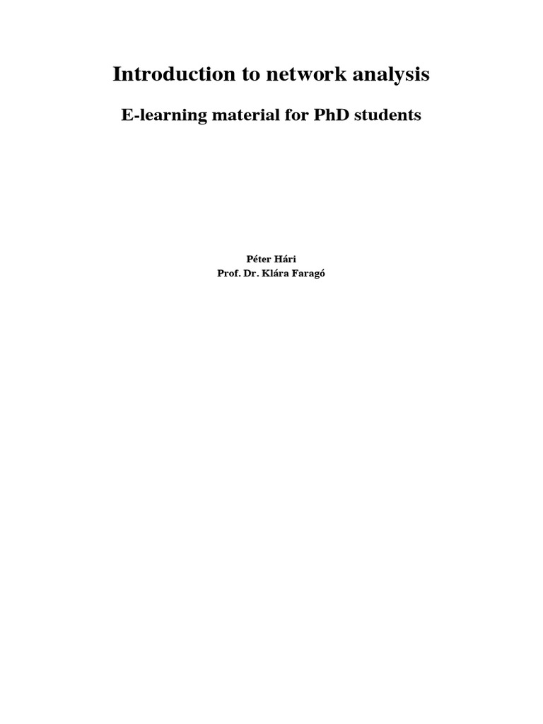 2011-0018 03 Network Analysis | PDF | Social Network | Graph Theory