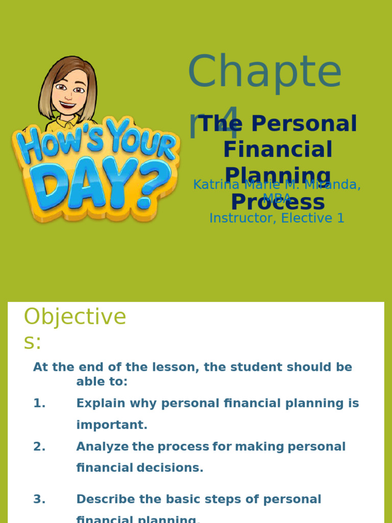 Chapter 4 - Personal Financial Planning Process | PDF | Risk | Interest