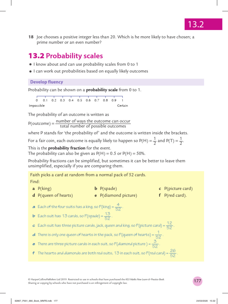 Year 7 and 8 Textbook - 2 | PDF | Probability