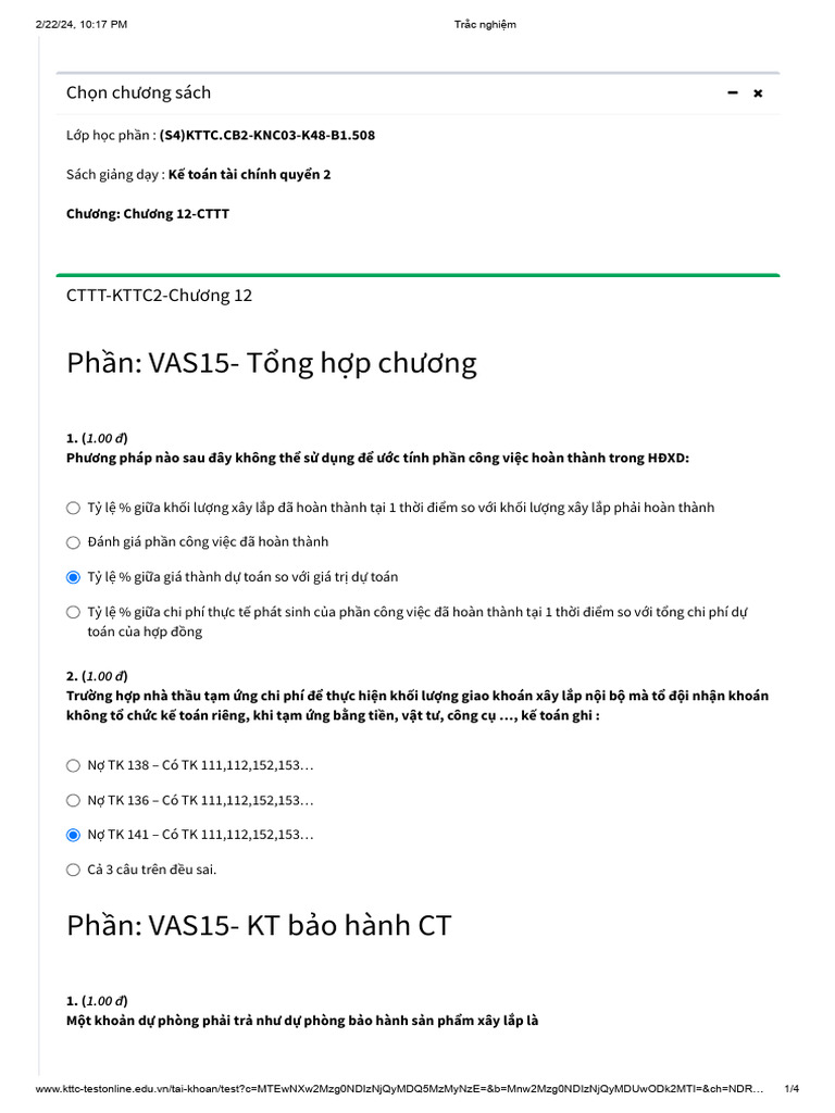 Trắc nghiệm c12 | PDF