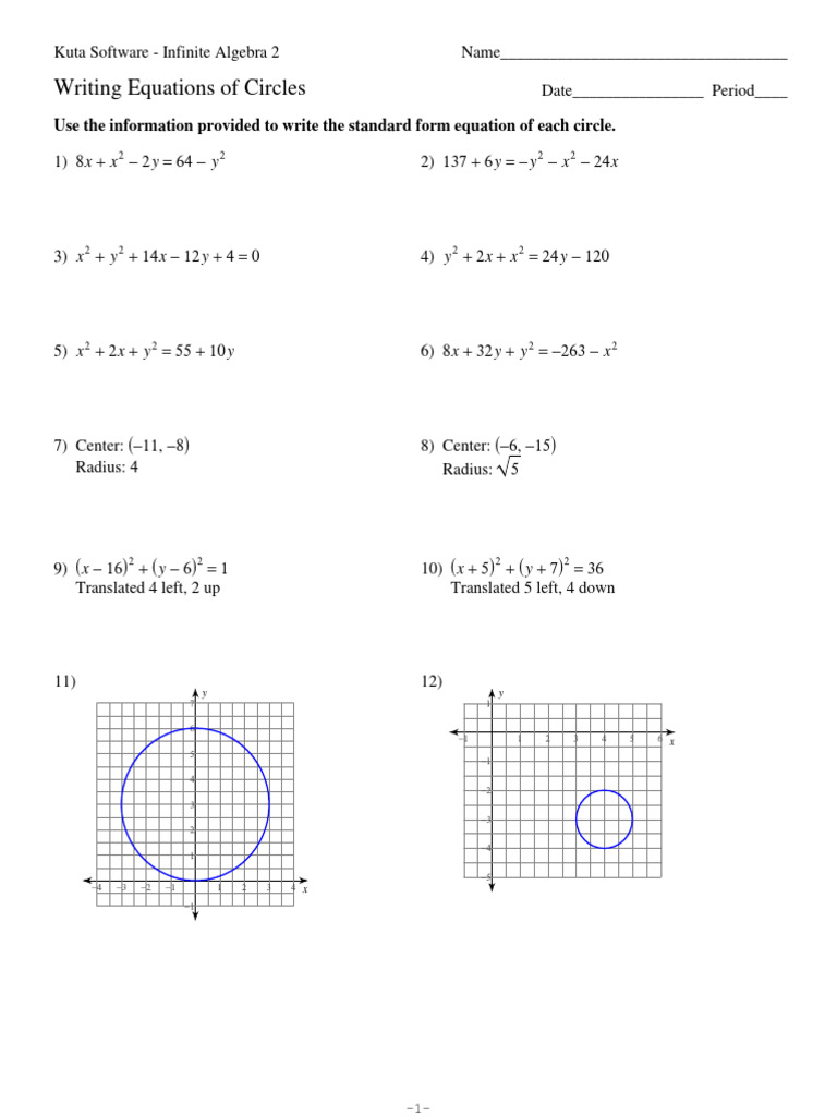 Equations of Circles | PDF | Circle | Geometry