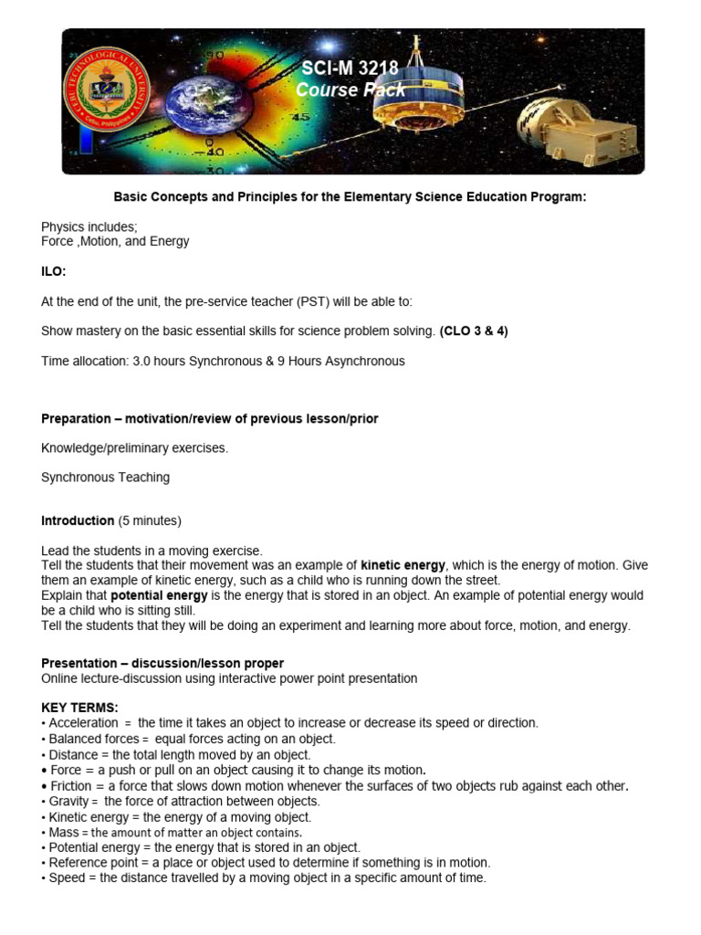 Forces, Motion, and Energy Concepts | PDF | Force | Weight