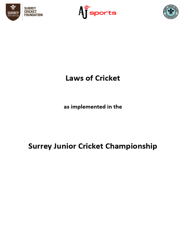 SJCC Cricket Laws and Guidelines | PDF | Cricket | Bowling (Cricket)