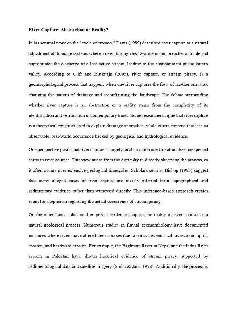 river capture | PDF | River | Geomorphology