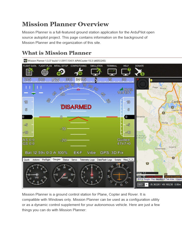Mission Planner User Guide | PDF | Camera | Computing