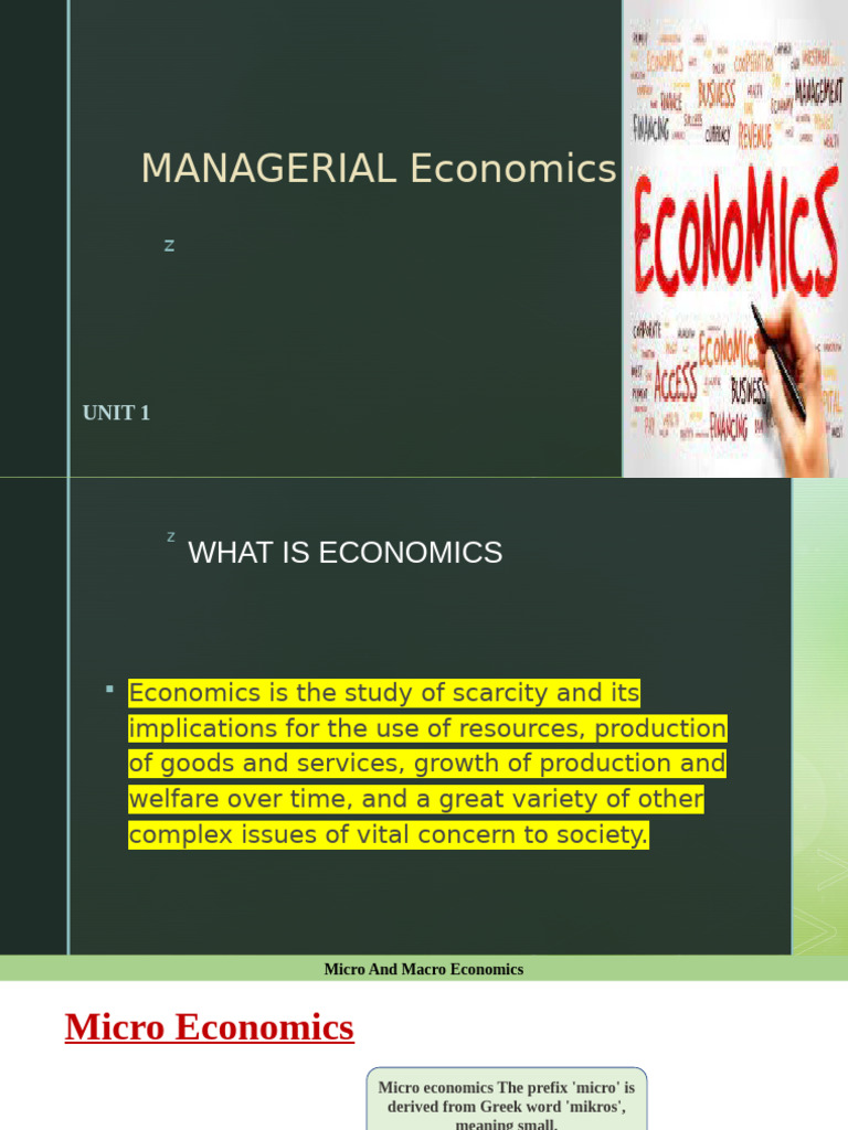 UNIT 1 Macro and Micro 1 | PDF | Economics | Macroeconomics