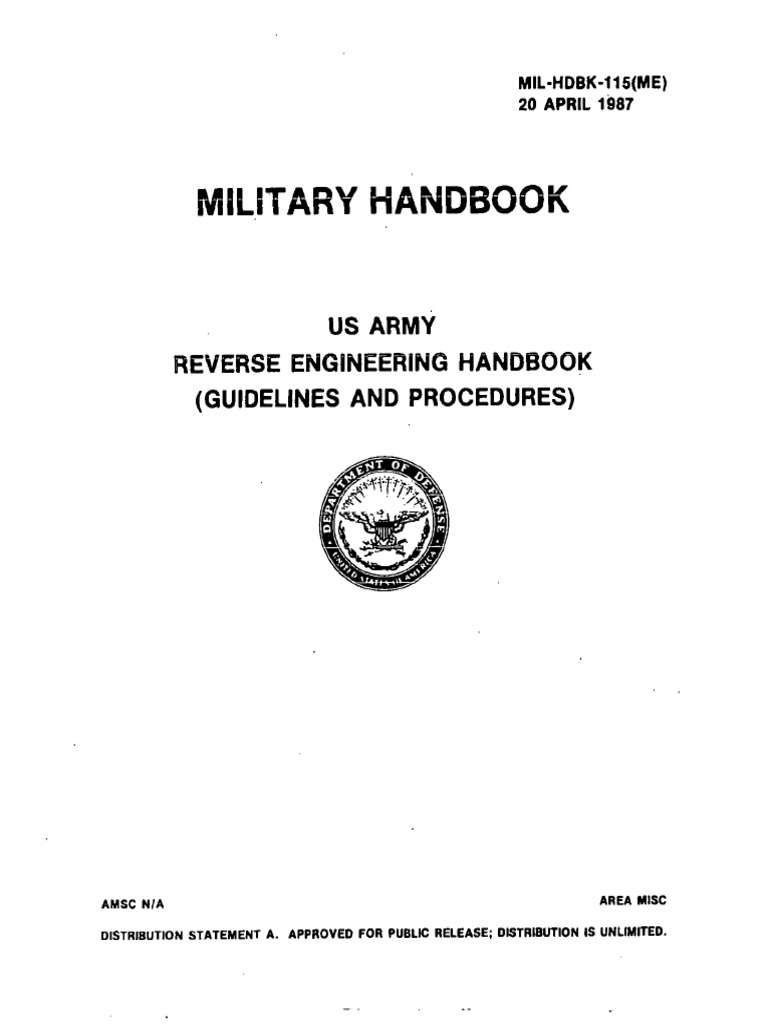 US Army Reverse Engineering Handbook, Guidlines and Procedures | PDF ...