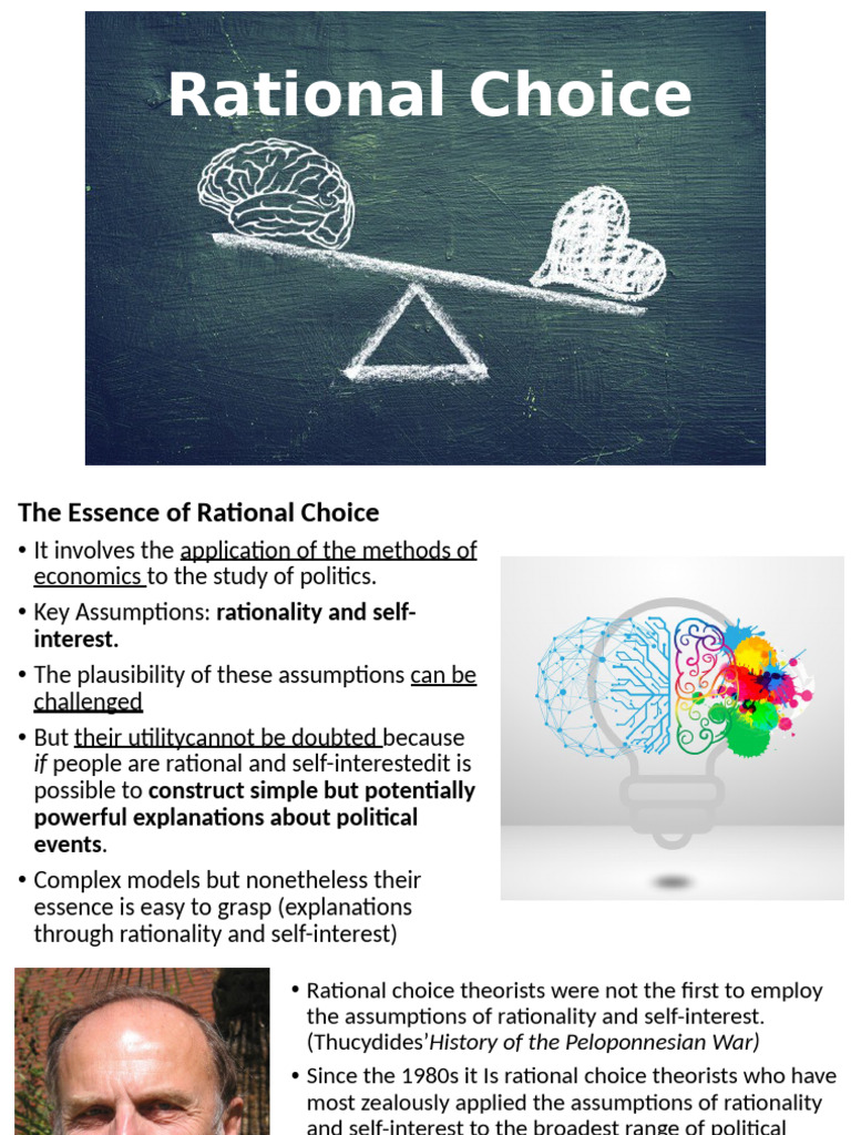 Lecture on Rational Choice | PDF | Rationality | Economics
