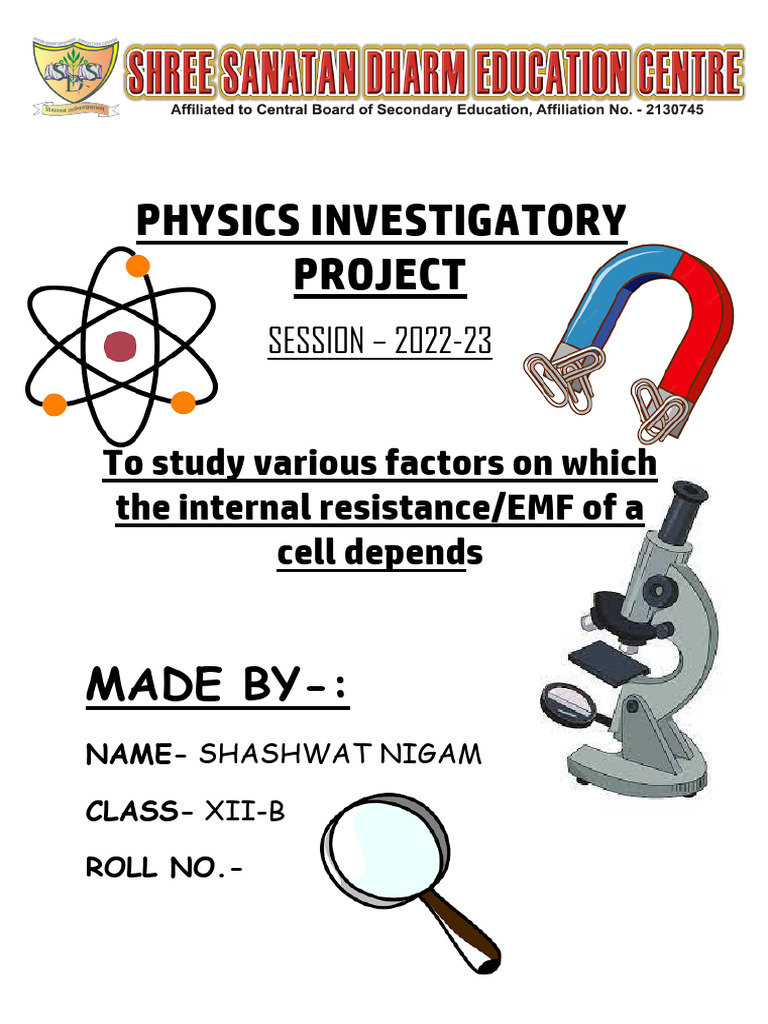 Pysics 1 Project Cover | PDF