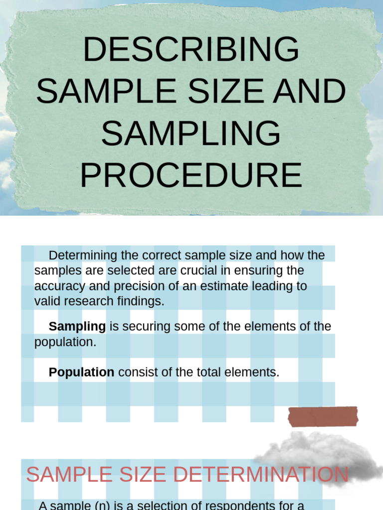 LESSON 9 | PDF | Sampling (Statistics) | Survey Methodology