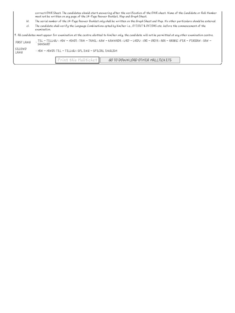 SSC 2025 OMR Sheet Guidelines | PDF