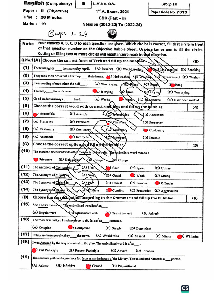 10th Past Papers | PDF