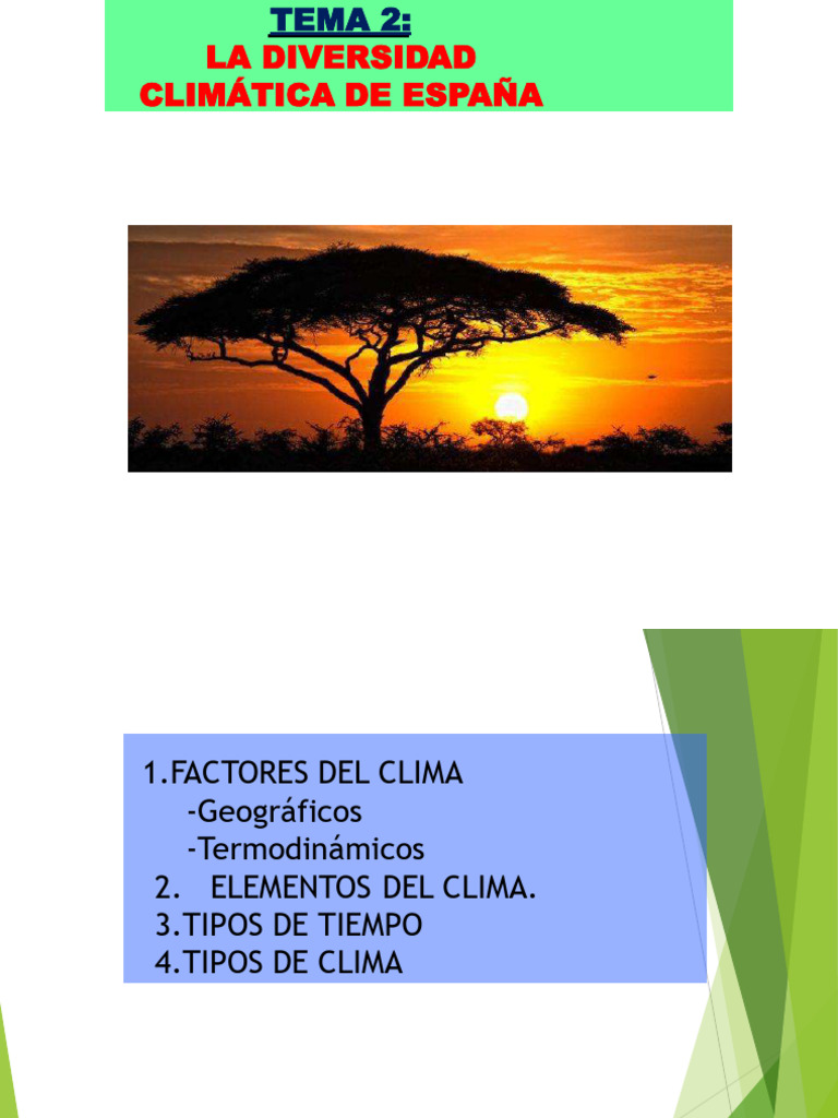 Tema 2. El Clima Presentacion | PDF | Clima | Herida