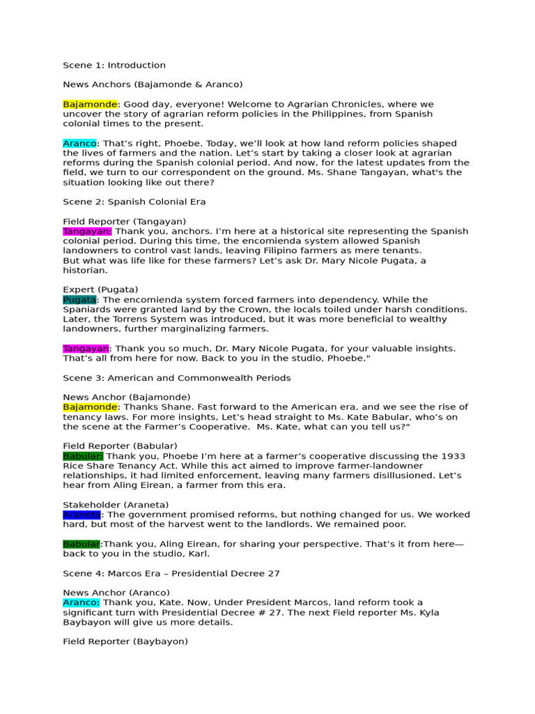 HISTORY SCRIPT | PDF | New Spain | Agrarianism