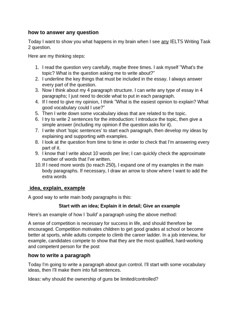 IELTS Writing Task 2 Rules | PDF | Gun Control | Essays