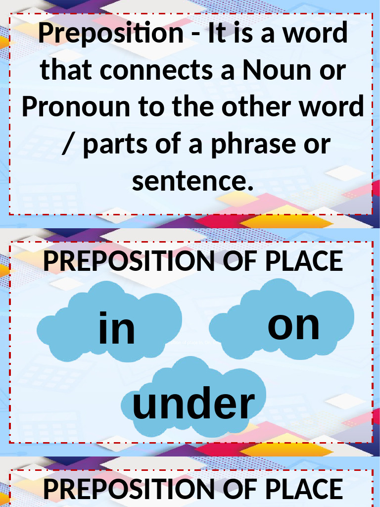 Grade 2 English Preposition in On Under Tarp | PDF