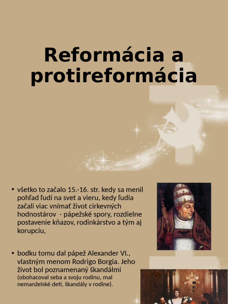 Reformácia A Protireformácia | PDF