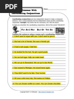 Mastering FANBOYS Conjunctions Worksheet | PDF | Linguistics | Grammar