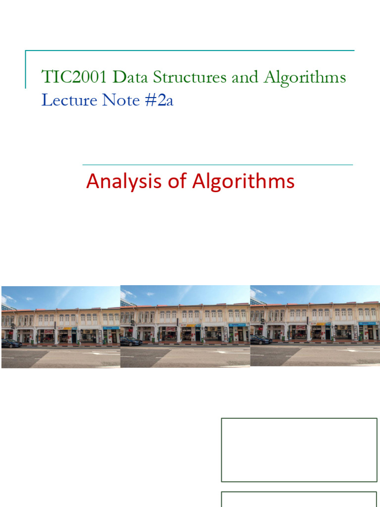 L02a Analysis of Algorithms | PDF | Iteration | Mathematical Logic