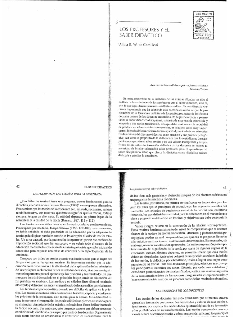 El Saber Didactico Cap 3,4,5 y 6 | PDF