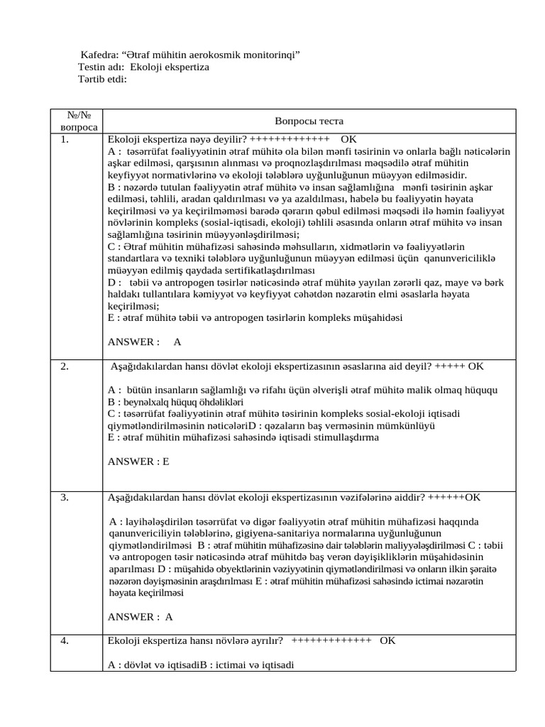 TELEBE Ekoloji Ekspertiza Kopyası | PDF