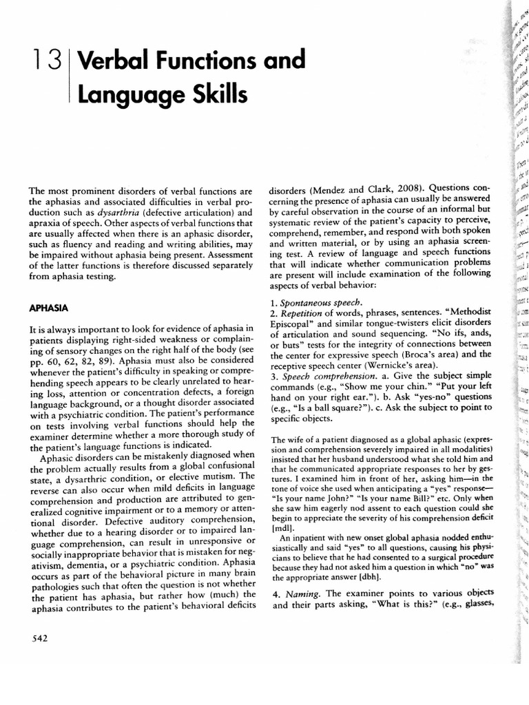 Verbal and Functional Language | PDF