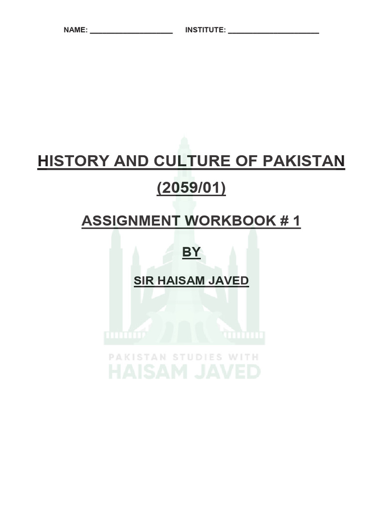 History Workbook 2023-2024 | PDF | South Asia