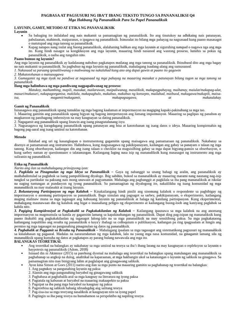 Pananaliksik 2 | PDF