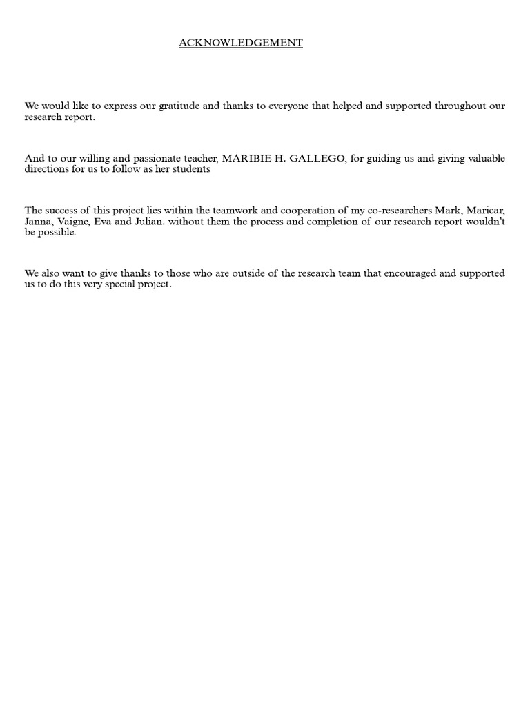 Acknowledgment of Research Support | PDF