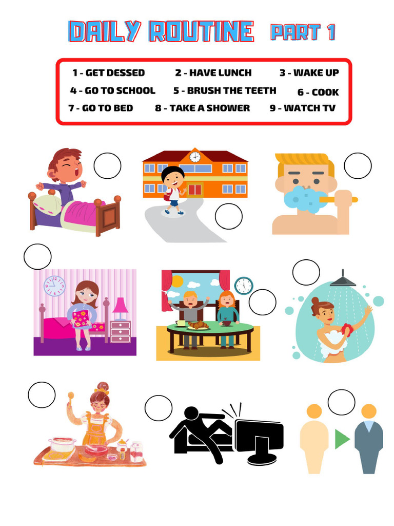 Daily Routine Verbs Writing Creative Writing Tasks 146107 | PDF