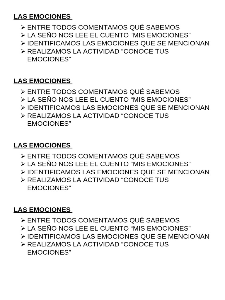 Las Emociones | PDF