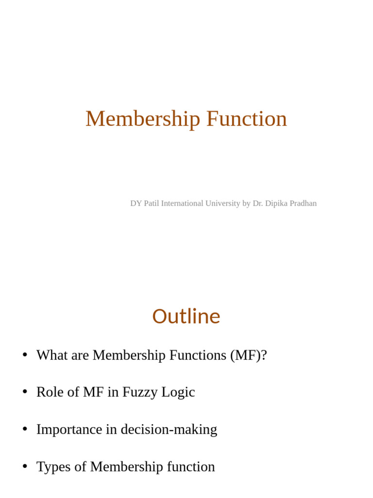 Membership Function Pdf Fuzzy Logic Normal Distribution