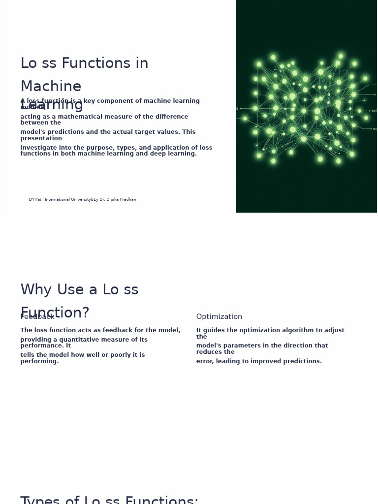 Loss Functions in Machine Learning | PDF | Mean Squared Error | Errors And Residuals