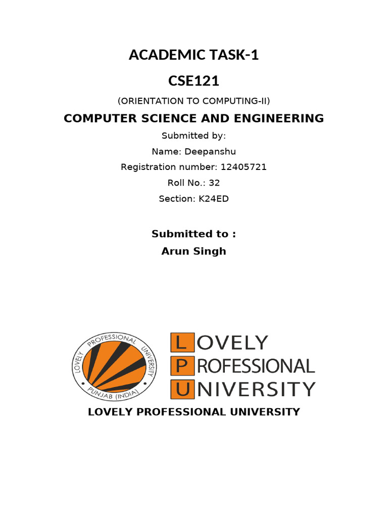 CA 1 Orientation Deepanshu 2 | PDF | Artificial Intelligence | Intelligence (AI) & Semantics