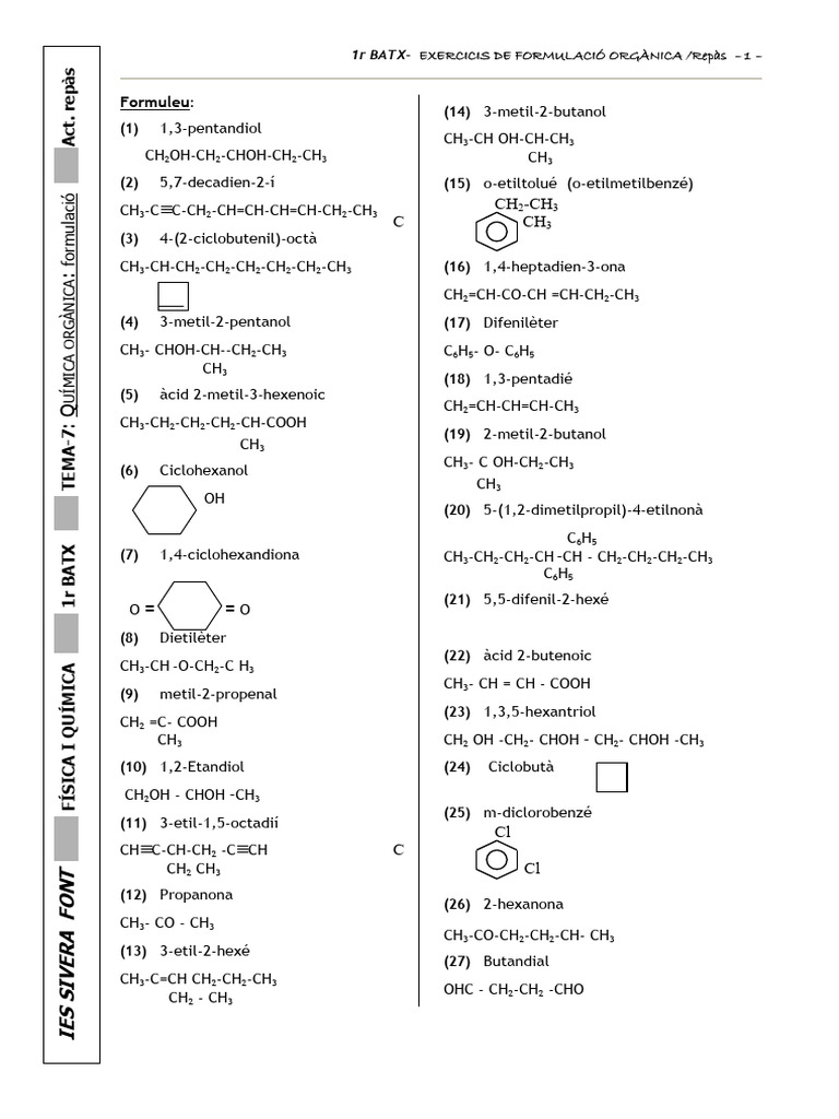 Exercicis F Org - Solucions | PDF